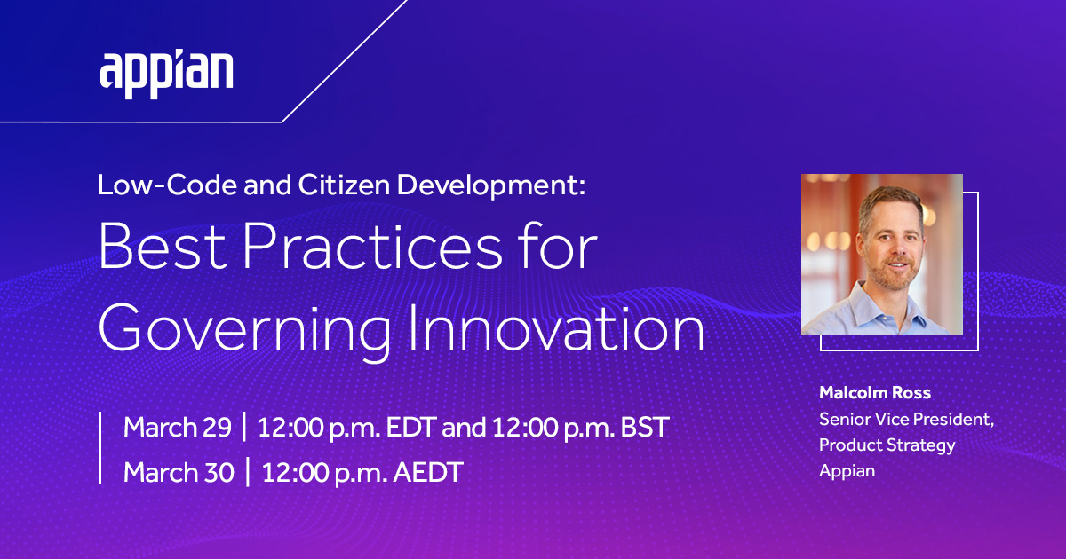 Webinar: Low-Code and Citizen Development: Best Practices for Governing ...