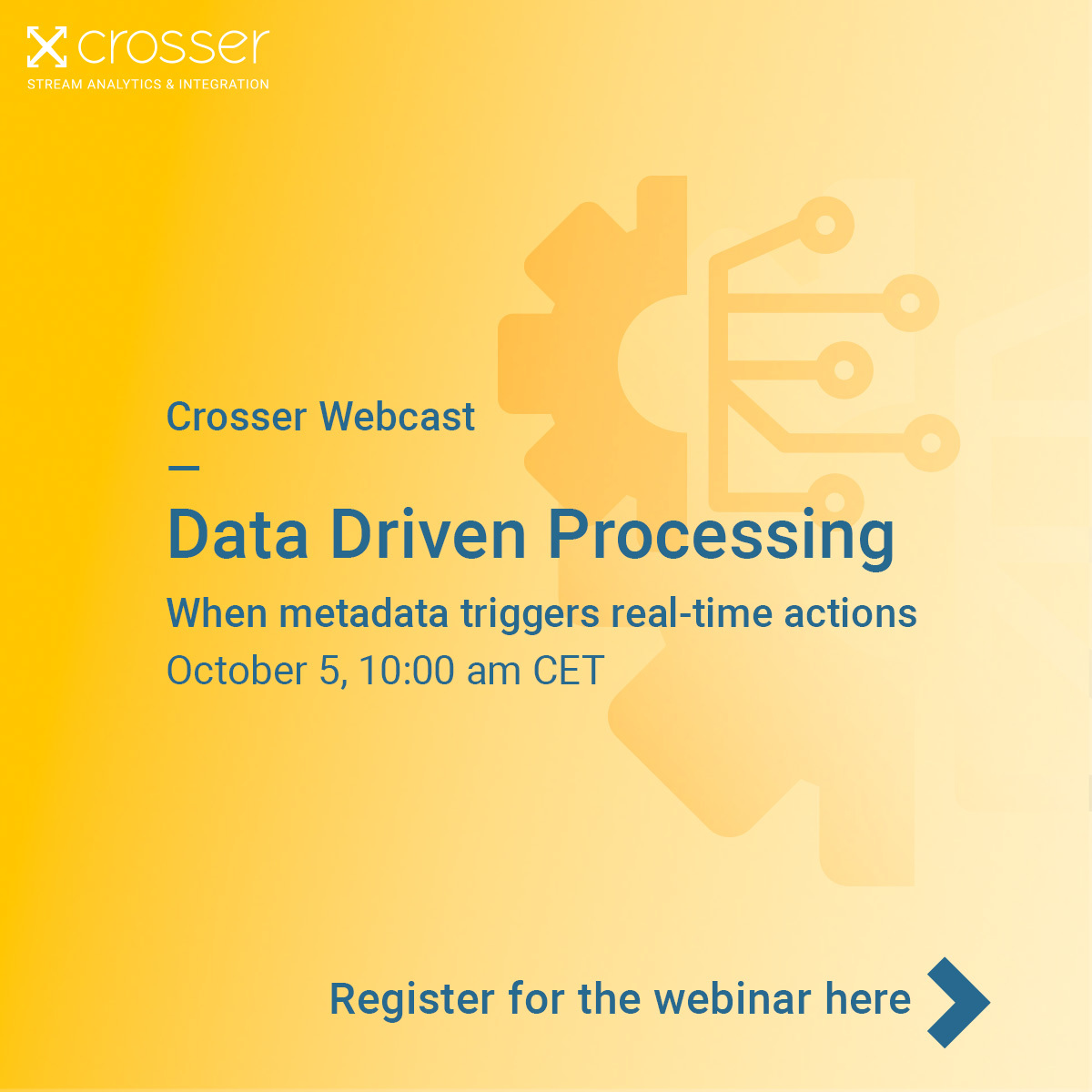 Webinar: Data Driven Processing - When metadata triggers real-time actions by Crosser Webcasts