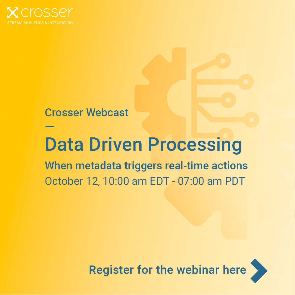 Data Driven Processing When Metadata Triggers Real Time Actions