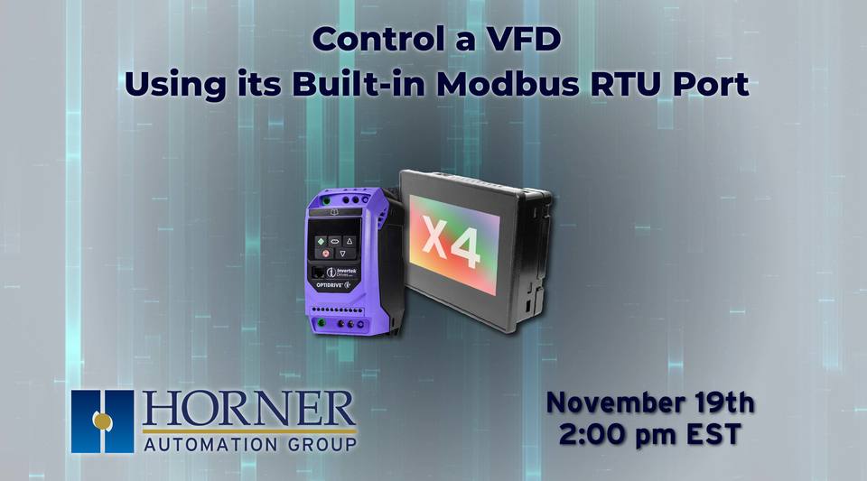 Webinar: Control a VFD Using its Built-in Modbus RTU Port by Horner ...