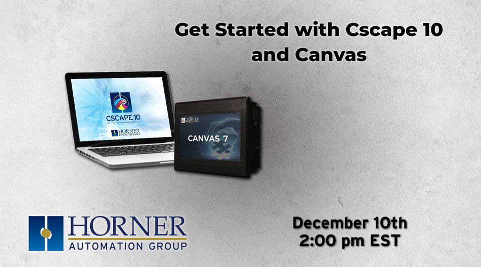 Webinar: Get Started with Cscape 10 and Canvas by Horner Automation