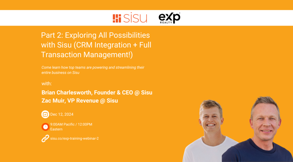 Webinar: Exploring All Possibilities with Sisu (CRM Integration + Transaction Management!) by Sisu