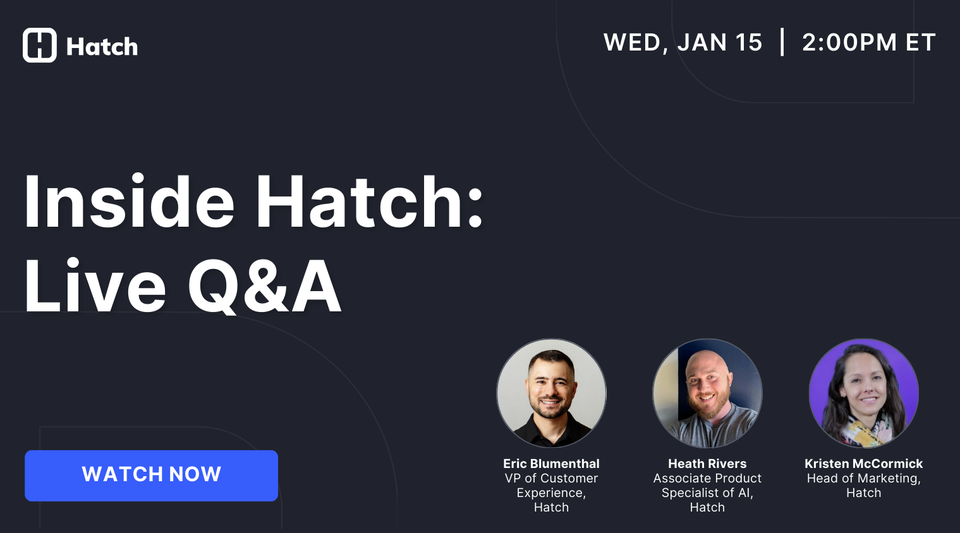 Webinar: Inside Hatch: Live Q&A by Hatch