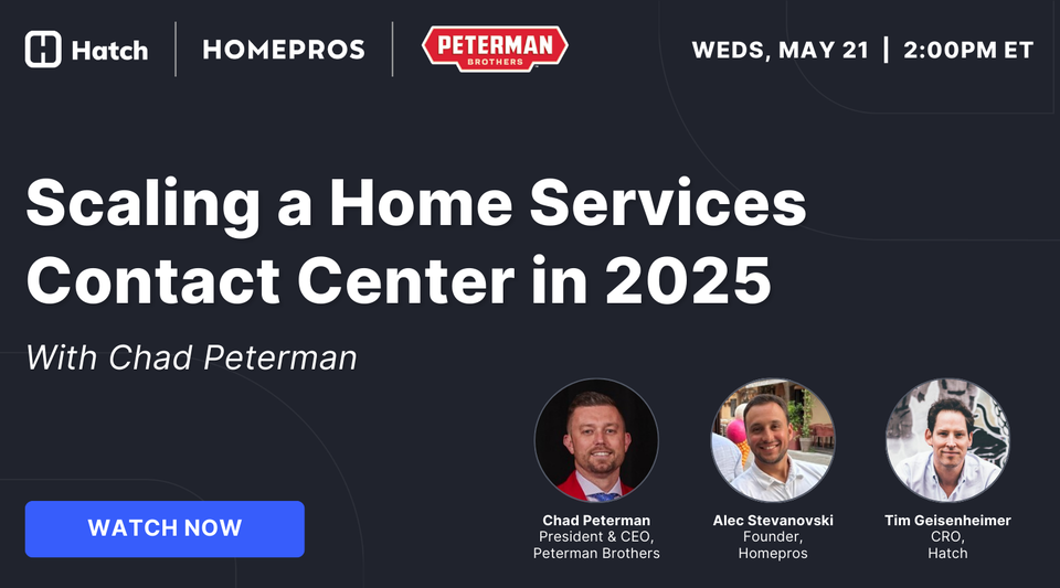 Webinar: Scaling a Home Services Contact Center in 2025 – with Chad ...