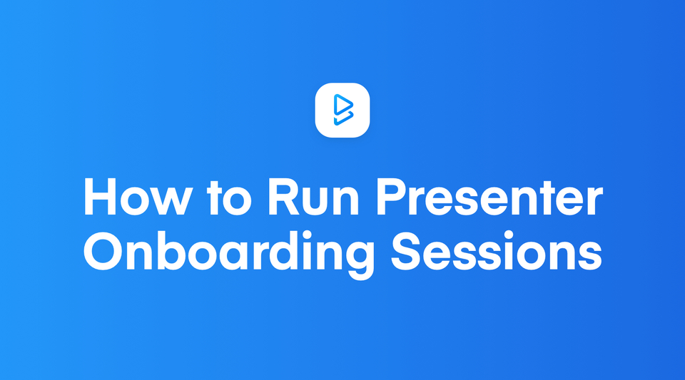 Webinar: Onboarding #6: How to Run Presenter Onboarding Sessions by BigMarker Onboarding