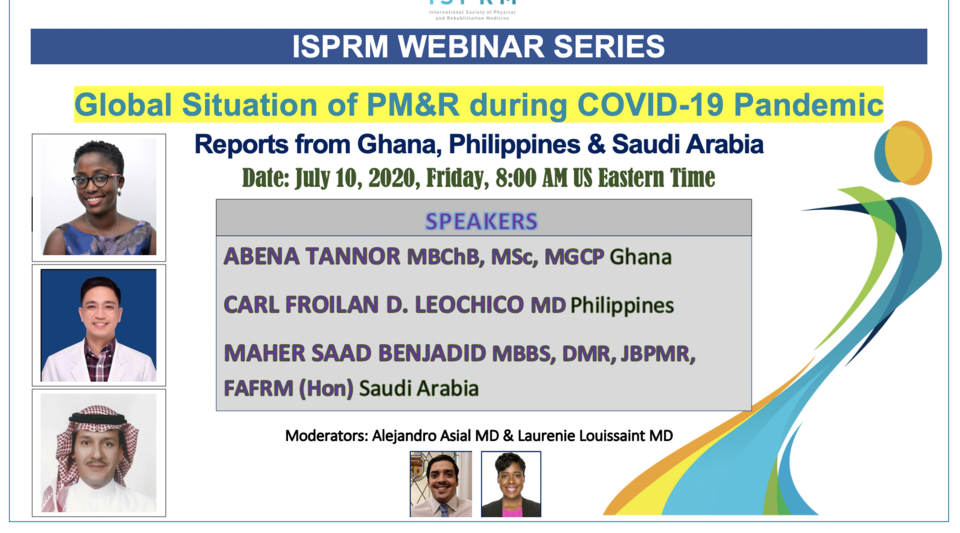 Webinar: ISPRM Webinar: Global Situation of PRM Specialty Reports from ...