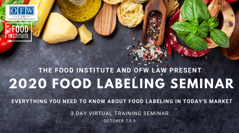 Webinar: 2020 Food Labeling Seminar by The Food Institute