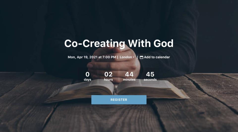 Webinar: Co-Creating With God by David Lee Martin