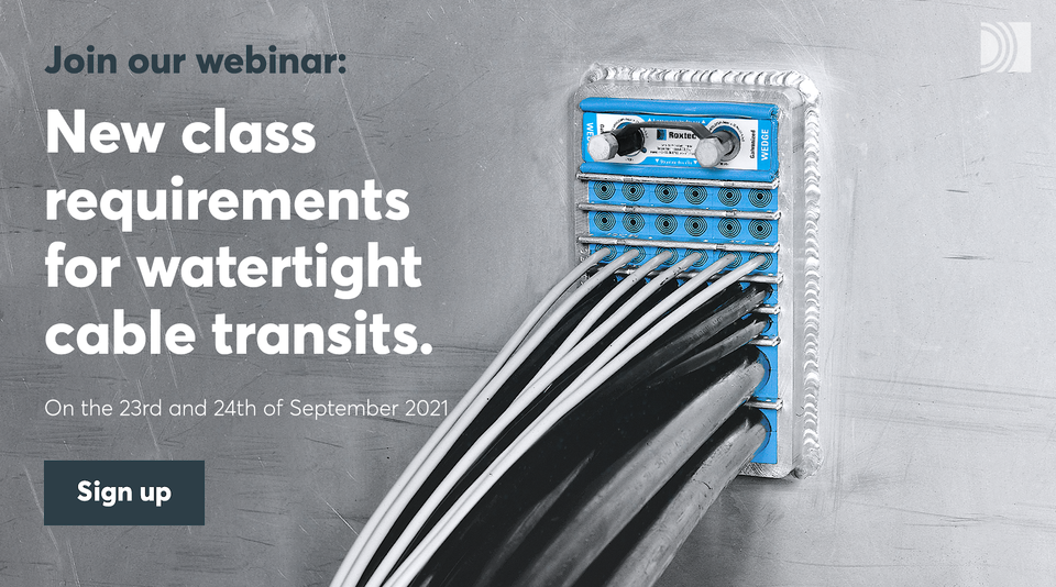 Webinar: New class requirements for watertight cable transits by Roxtec