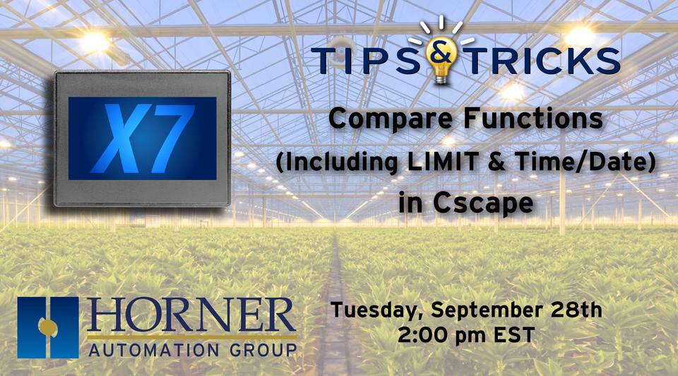 Webinar: Tips & Tricks: Compare Functions (Including LIMIT & Time/Date) in Cscape by Horner ...