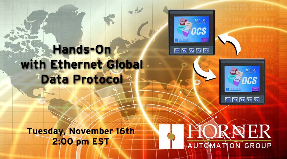 Webinar: Hands-on with Ethernet Global Data Protocol by Horner Automation