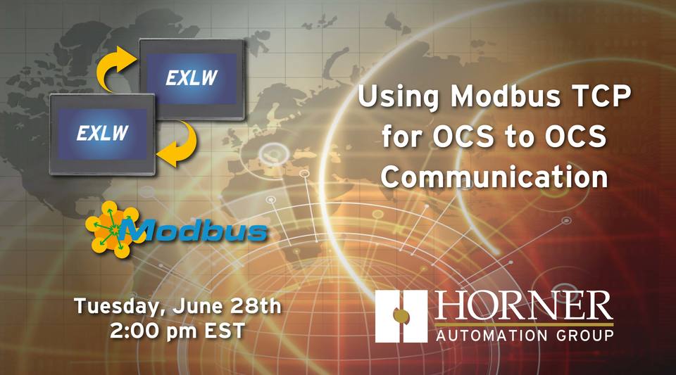 Webinar: Using Modbus TCP for OCS to OCS Communication by Horner Automation