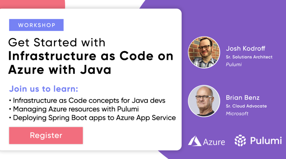 Webinar: Get Started with Infrastructure as Code on Azure with Java by Pulumi