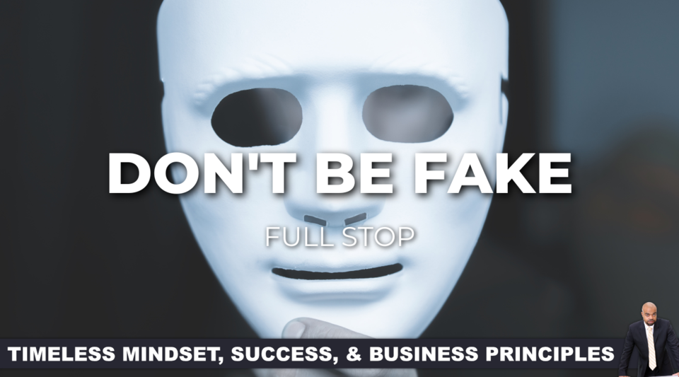 Webinar: Don't be Fake! Full Stop. by Take Your Life Back Now