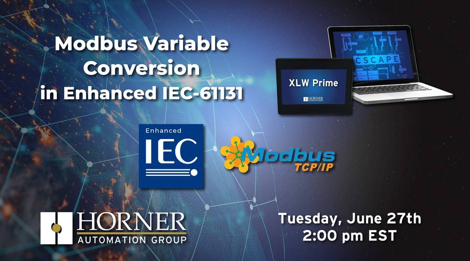 Webinar: Modbus Variable Conversion in Enhanced IEC-61131 by Horner Automation
