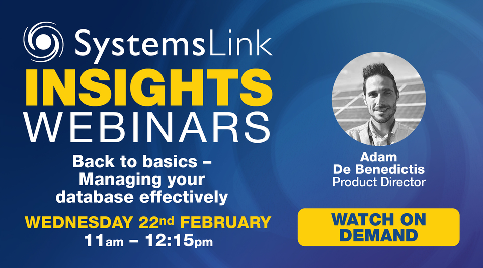 Webinar: Back to basics – Managing your database effectively by SystemsLink