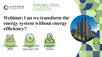 Webinar: Oxford Open Energy Webinar: Can we transform the energy system ...