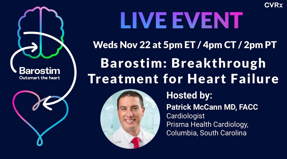 Webinar: Barostim: Breakthrough Treatment for Heart Failure by Barostim