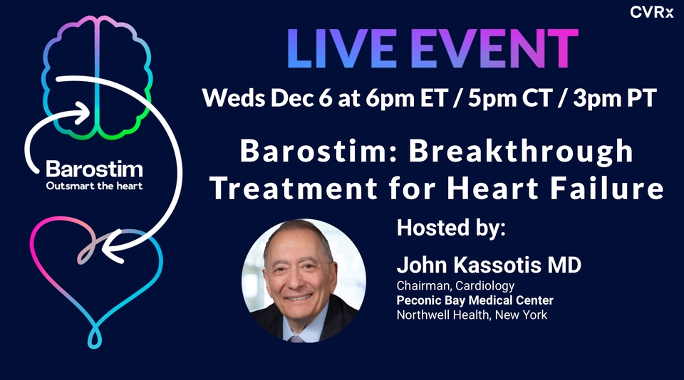 Webinar: Barostim: Breakthrough Treatment for Heart Failure by Barostim
