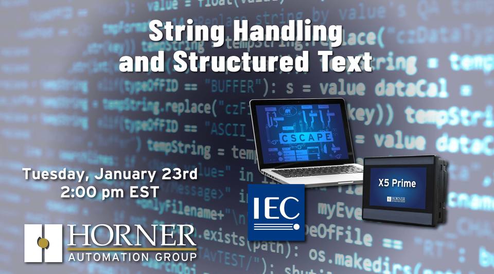 Webinar: String Handling and Structured Text by Horner Automation