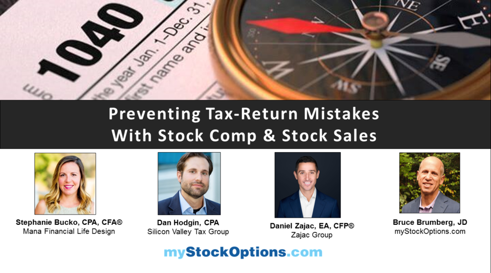 Webinar: Preventing Tax-Return Mistakes With Stock Comp And Stock Sales ...