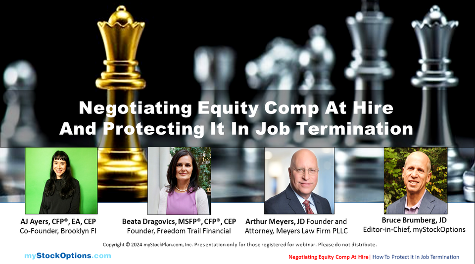 Webinar: Negotiating Equity Comp At Hire & Protecting It In Job ...