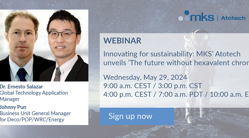 Webinar: Innovating for sustainability: MKS’ Atotech unveils 'The ...