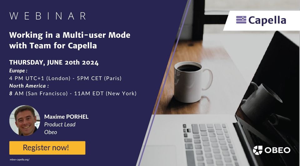 Webinar: Working in a Multi-user Mode with Team for Capella by Obeo
